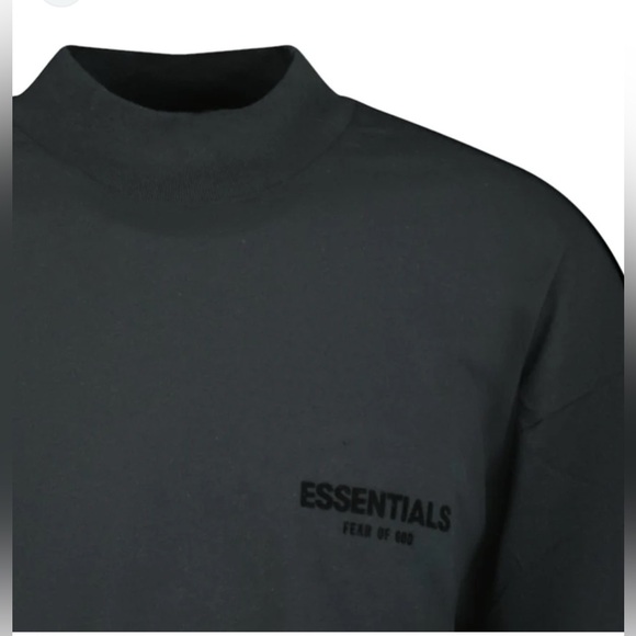 Essentials | Shirts | Essentials Fear Of God Black Mens Crewneck Tee ...